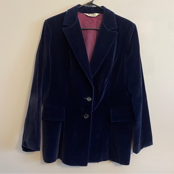 Koret | Jackets & Coats | 97s Blue Velvet Blazer By Koret | Poshmark